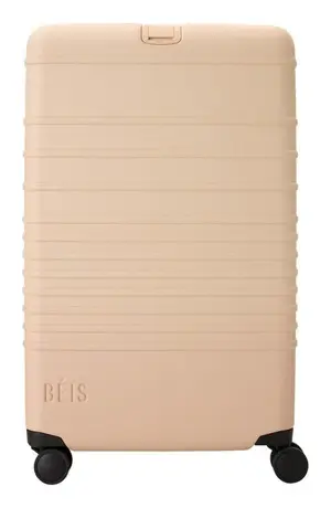 BEIS Large Check-in Roller Suitcase - Beige