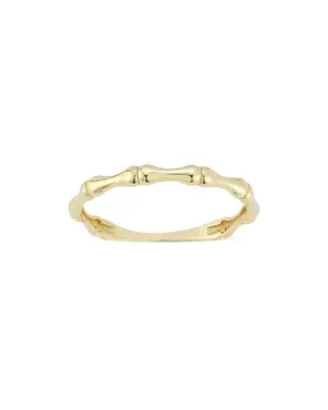 MOON & MEADOW 14k Yellow Bamboo Band Ring - Gold
