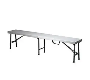 OFFICE STAR Light Gray 6' Fold-in-half Bench - One-color
