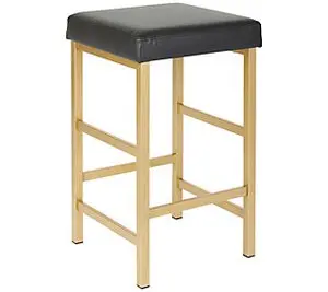OSP HOME FURNISHINGS 26' Goldtone Backless Stoo L - One-color