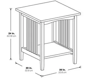 OSP HOME FURNISHINGS Sierra Side Table In Ash F Inish