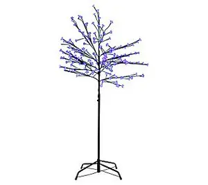 NORTHLIGHT 8' Lighted Japanese Sakura Blossom F Ower Tree - One-color