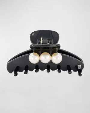 Alexandre De Paris Alexandre De Paris Swarovski Pearly Jaw Hair Clip - Black