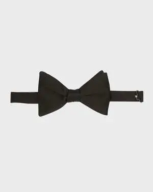 Zegna ZEGNA Silk Bow Tie Black Solid