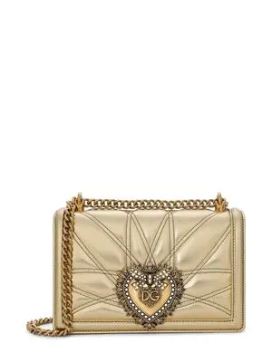 Dolce & Gabbana Medium Devotion Shoulder Bag - Gold