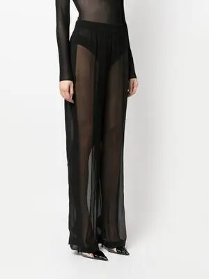 Saint Laurent Silk Straight-leg Trousers