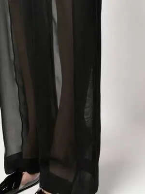 Saint Laurent Silk Straight-leg Trousers