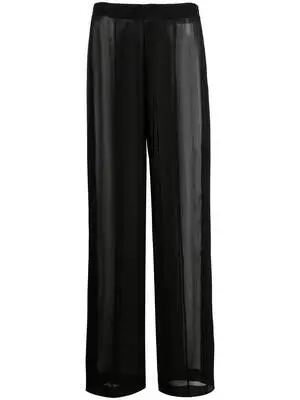 Saint Laurent Silk Straight-leg Trousers
