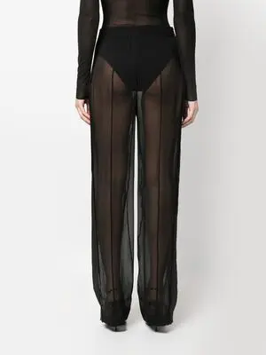 Saint Laurent Silk Straight-leg Trousers