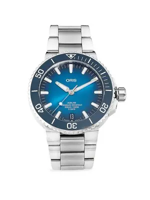 ORIS Aquis Stainless Steel Diver's Watch - Blue - Blue