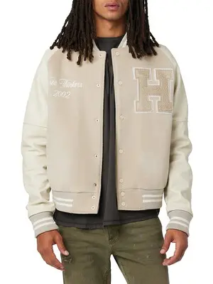 Hudson Jeans Wool Varsity Bomber Jacket