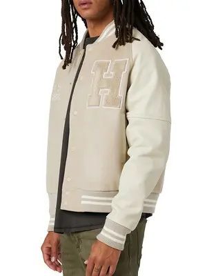 Hudson Jeans Wool Varsity Bomber Jacket