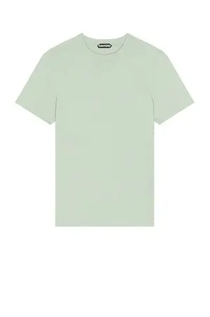 TOM FORD Tom Ford Melange Crew Tee In Blush Mint