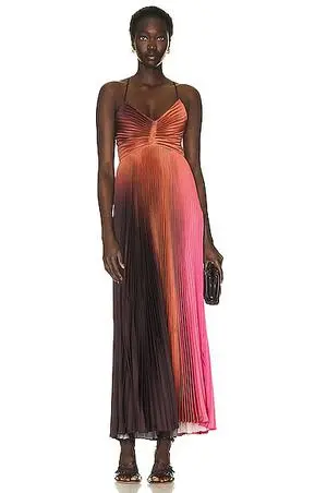 A.L.C. A.L.C. Ariya Dress In Brown,Pink Pink & Chocolate