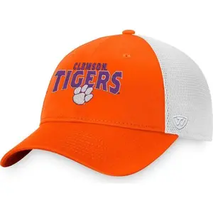 Top Of The World Clemson Tigers Breakout Trucker Snapback Hat - Orange