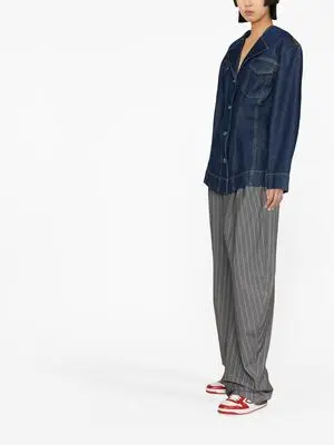 GANNI Spread-collar Denim Jacket