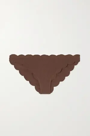Marysia Marysia Antibes Seersucker Bikini Briefs Brown