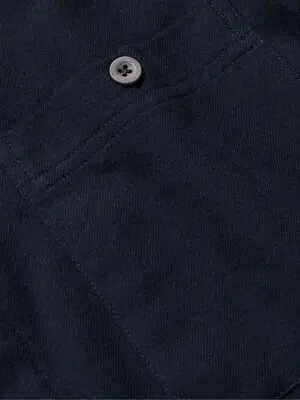 Mr P. Cotton-flannel Shirt Jacket - Blue