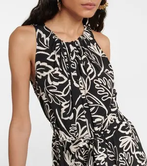 Velvet By Graham & Spencer Printed Crêpe Midi Dress