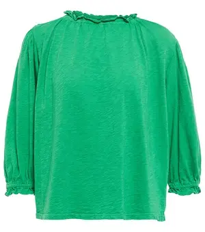 Velvet By Graham & Spencer Ruffled Cotton Top