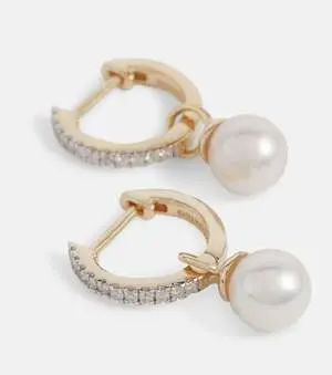 Mateo - 14kt Yellow Gold Earrings With Diamonds And Pearls