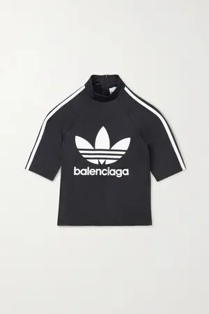 Balenciaga x adidas Athletic Jersey レギンス Balenciaga Adidas Athletic Striped Printed Stretch-Jersey Top In