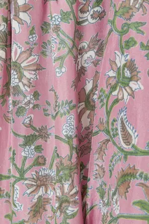 Hannah Artwear Carmen Open-back Tiered Floral-print Silk Midi Dress