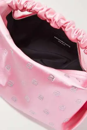 Alexander Wang Mini Crystal-embellished Satin Tote