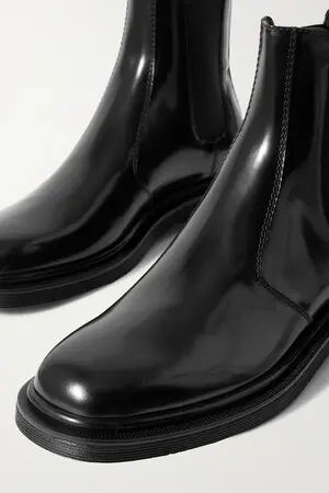 THE ROW Ranger Glossed-leather Chelsea Boots