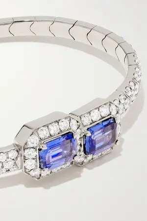 SABBADINI Titanium, Sapphire And Diamond Bangle