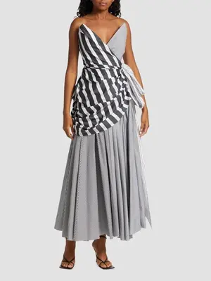 Christopher John Rogers Strapless Draped Gown