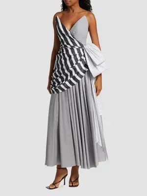 Christopher John Rogers Strapless Draped Gown