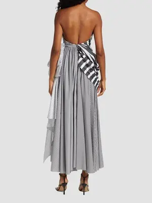 Christopher John Rogers Strapless Draped Gown