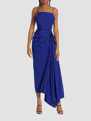 JASON WU Draped Ruched Midi-dress