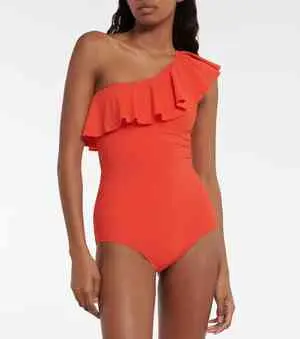 Isabel Marant Sicilya One-shoulder Swimsuit - Orange