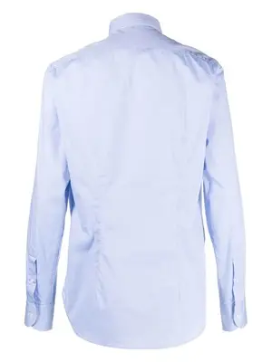 ORIAN Long Sleeve Cotton Shirt Pastel Blue