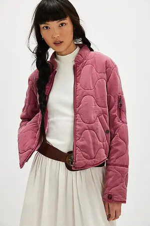 Free People Aura Liner Jacket - Beau Berry