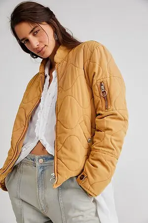 Free People Free People Aura Liner Jacket Bronze Dance