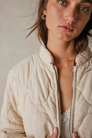 Free People Aura Liner Jacket - Summer Khaki