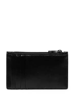 Alexander McQueen Alexander McQueen Logo-Print Leather Wallet Black/white