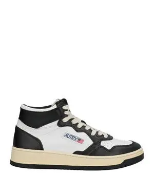 AUTRY Bright Soft Leather High-top Sneakers - Black