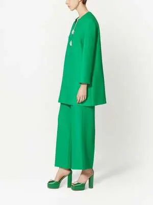 Valentino Garavani Wide-leg Wool-silk Trousers