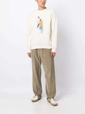 LEATHERSMITH OF LONDON Graphic-print Detail Sweatshirt