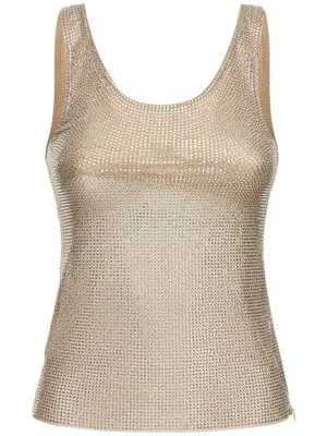 Giuseppe Di Morabito Embellished Tank Top - Silver
