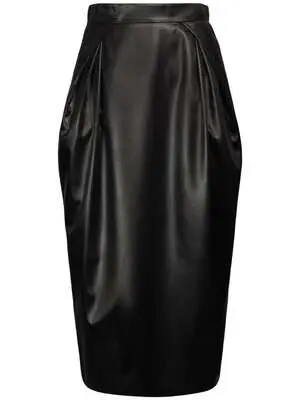 MAISON MARGIELA Faux Leather Pencil Skirt - Black