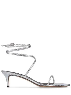 Isabel Marant 50mm Aridee-gp0 Metallic Leather Sandals - Silver