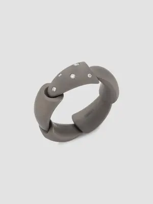 Vhernier Calla & 0.06 Tcw Diamond Ring - Titanium