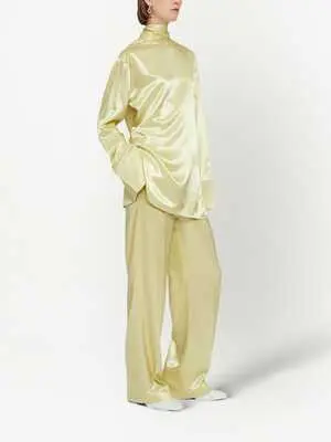 JIL SANDER Roll-neck Satin Blouse