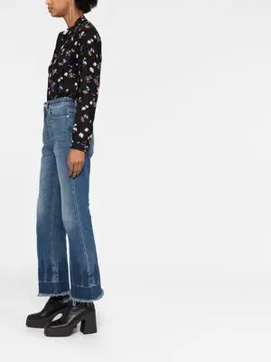 Stella McCartney Frayed-edge Cropped Jeans
