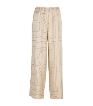 TOTEME Silk Monogram Trousers